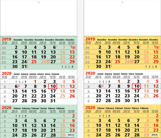 KALENDERS365 - 3-Maandkalender Business 2020
