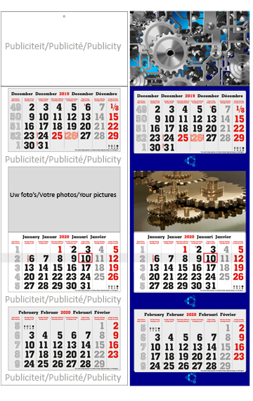 KALENDERS365 - 3-Maandkalender met fotoblok 2020