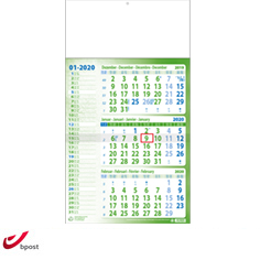KALENDERS365 - 3-Maandkalender met fotoblok 2020